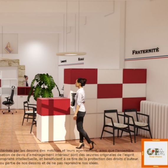 Agencement de magasin,bureau, collectivité,mairie